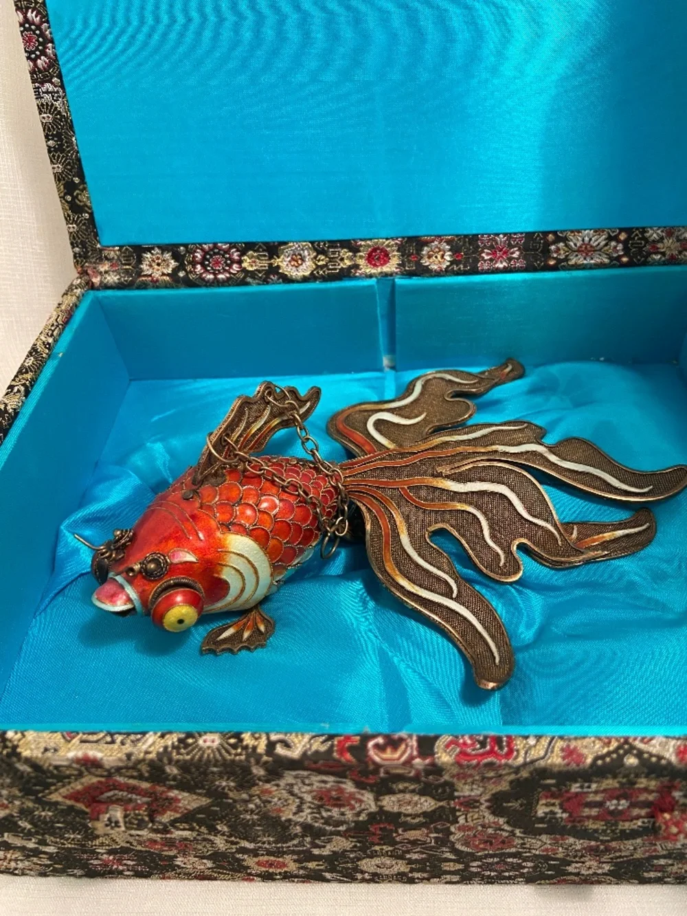 Vintage | Art | Vintage Chinese Cloisonn Articulated Koi Fish Sculpture ...